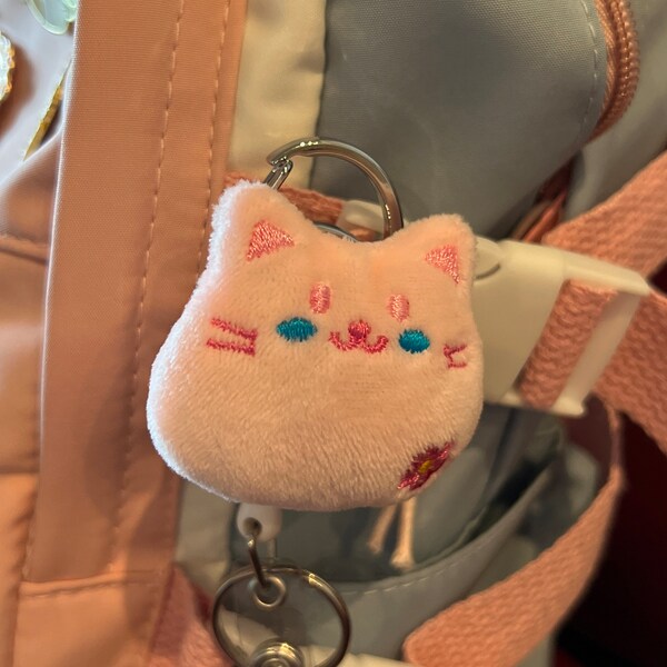 Cute Plush Sakura Neko Reel/badge Reel/nurse Badge/badge Holder/id ...