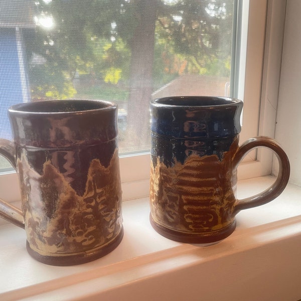 Purple Mug, 16 Oz Mug, Rustic Mug, Pottery Mug, Coffee Mug, Tea Mug - Etsy