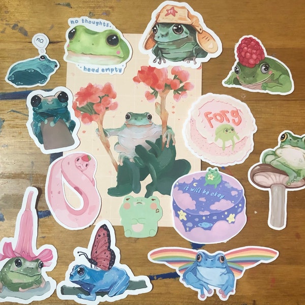 Frog Stickers | Frog Buddies 2.0 | Sticker Pack | Laptop Sticker ...