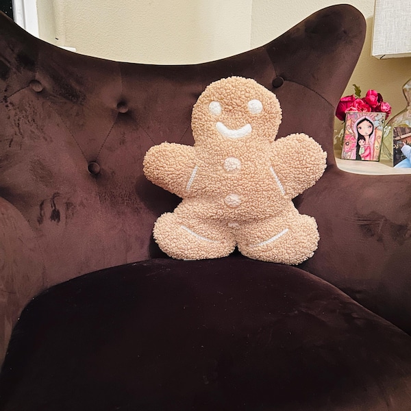 Handmade Gingerbread Man Pillow: Christmas Holiday Decor - Etsy
