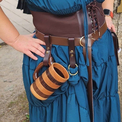 Leather Mug Holder Tankard Strap Tavern Mug Strap Renaissance Faire ...