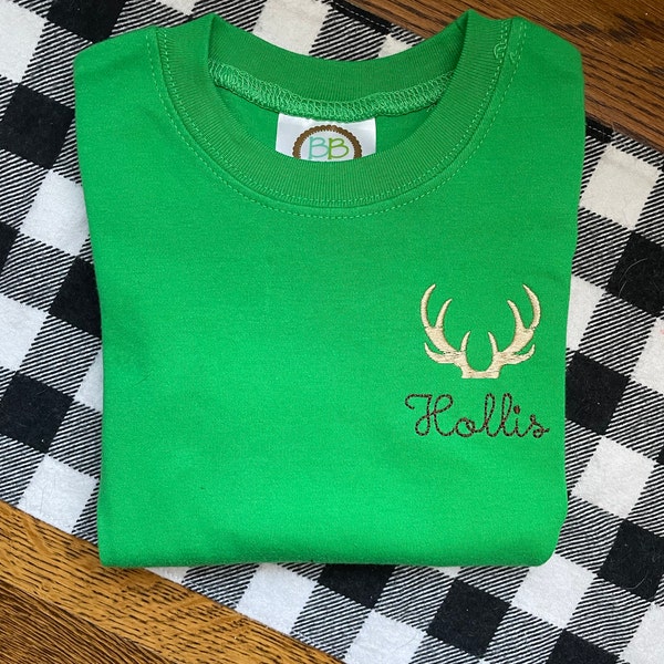 Filled Mini Antler Monogram Embroidery Design, Frame Mini Deer Antlers ...