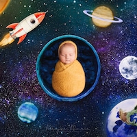 Newborn Digital Backdrop Background Space Astronaut Moon Stars - Etsy ...