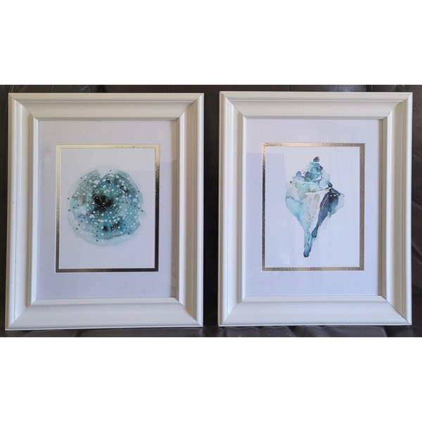 Watercolor Seashell Print, Shell Coastal Wall Art, Beach House Decor ...