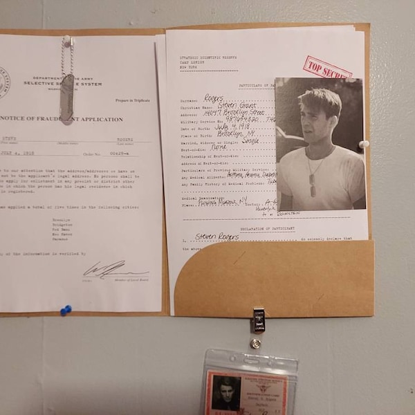 Captain America file S.H.I.E.L.D. Top Secrert File Steven Rogers Folder ...