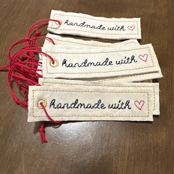 Machine Embroidery Design -ITH Handmade With Love Raggy Hanging Tag ...
