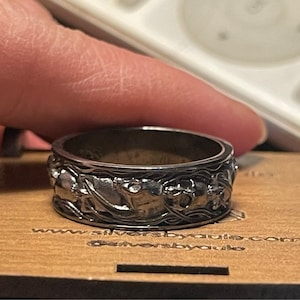 Railroad Track Train Ring, Handcrafted 925 Sterling Silver, Unique ...