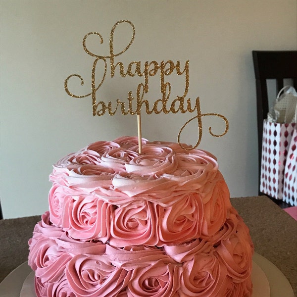 Cake Topper - Happy Birthday Cake Topper, Birthday Cake Topper ...