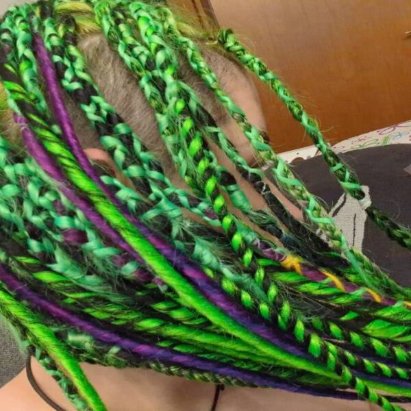 Black Curly Wool Dreads. "black Wizard" Double Ended or Single Ended ...