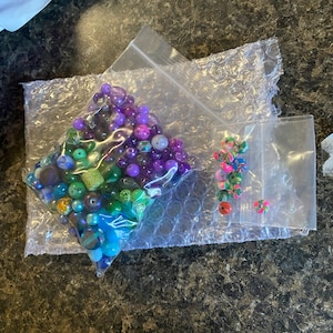 Green Bead Soup Mix, 4oz Glass Bead Mix, Mixed Loose Lot of Beads, Bulk ...