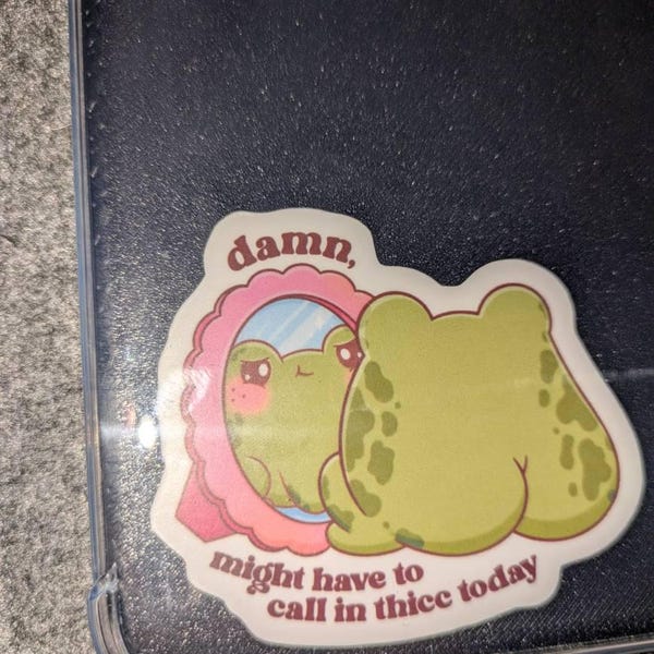 This is Fine Frog With Laptop Meme - Illustrated Fat Froggy Art Print ...