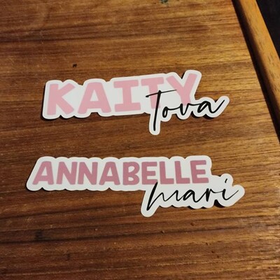 Waterproof Name Decal Personalized Vinyl Sticker FULL NAME STICKER ...