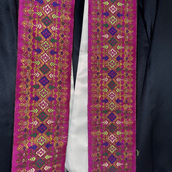 Hmongties.com Hmong Tie john Black Tie Embroidered Snail Symbol Peace ...
