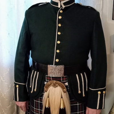 Scottish Black Kenmore Doublet Kilt Jacket for Mens Military - Etsy