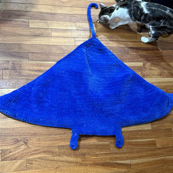 PATTERN: No-sew Maverick the Manta Ray - Huge Amigurumi Manta Ray ...