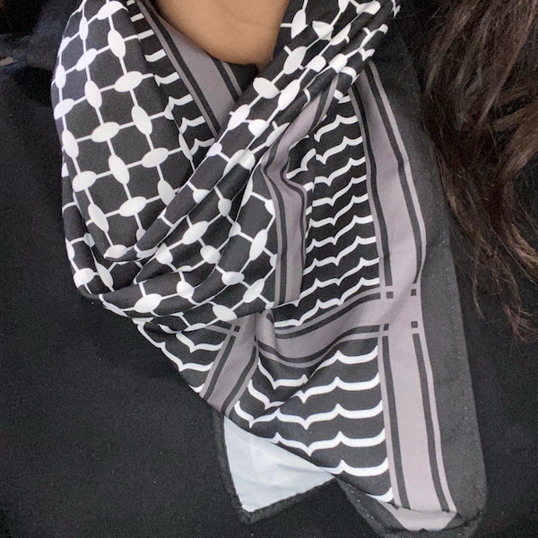 White Keffiyeh Bandana - Palestinian Bandana - Palestine - Kufiyah ...
