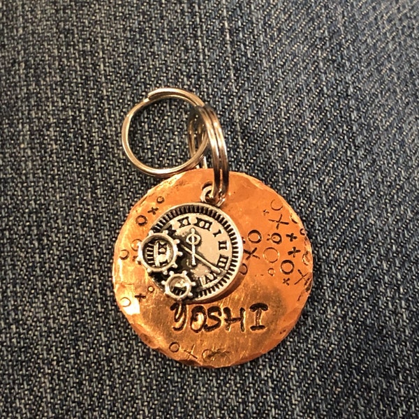 Steampunk Dog Tag, Gizmo, Gidget, Gadget,copper Dog Tag, Personalized ...