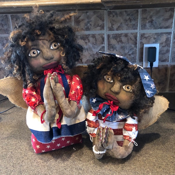 Primitive Cloth Doll Pattern, Black Doll E-pattern, PDF Instant ...