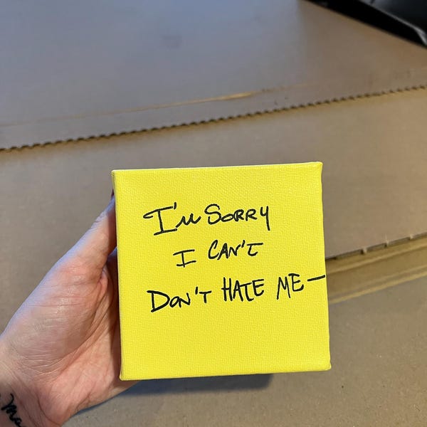 Sex and the City | Berger Breakup Post-It Note Canvas Painting or ...