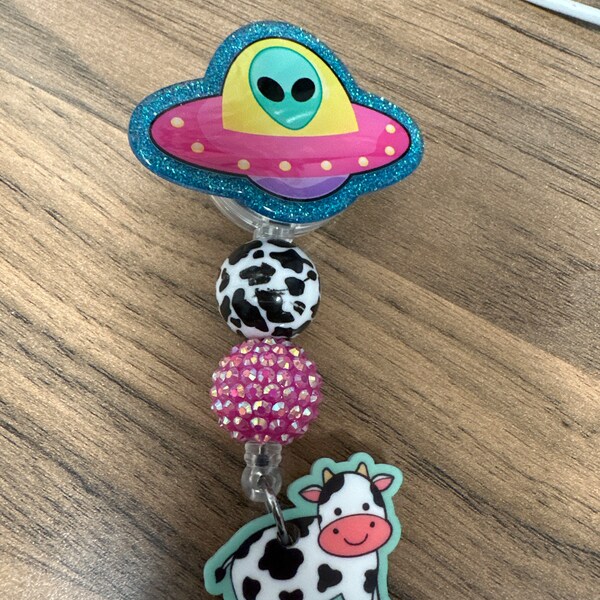 UFO Badge Reel, Alien Badge Reel, Spaceship Badge Reel, Nurse Badge ...