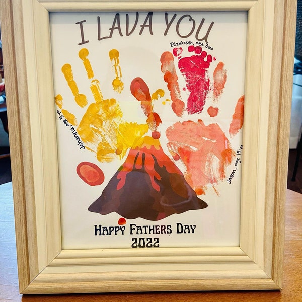 Handprint Footprint Father's Day Craft, Daddy Handprint Craft , Fathers ...