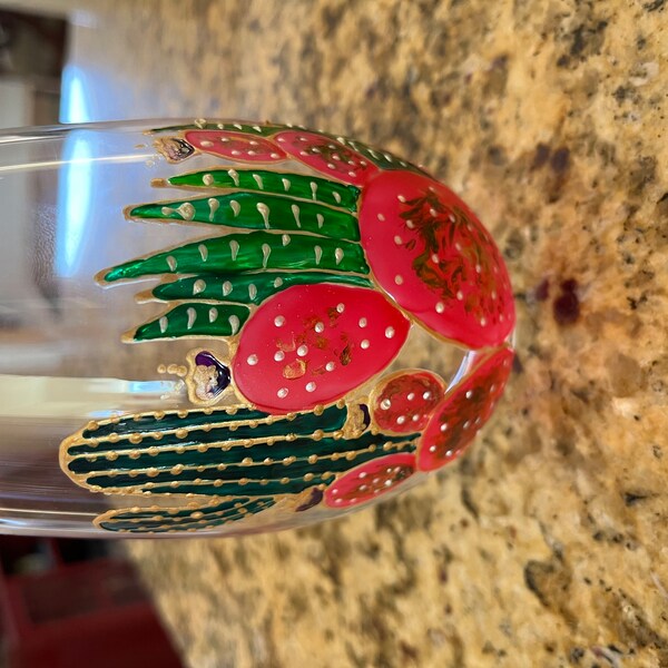 Wildflowers Hand Painted Glassware, Set of 2 Glasses, Mixed Flowers ...