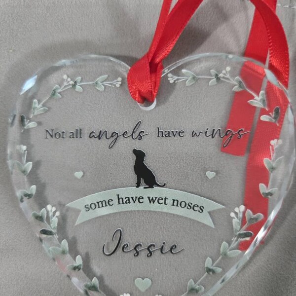 Personalised Dog Memorial Gifts, Crystal Glass Ornament With Gift Bag ...