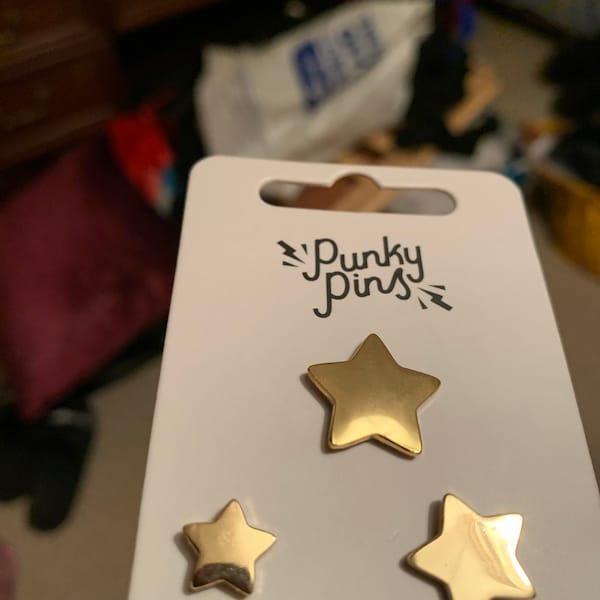 Trio of Gold Stars Enamel Pin Set // Achievement Pins, Collar Pins ...