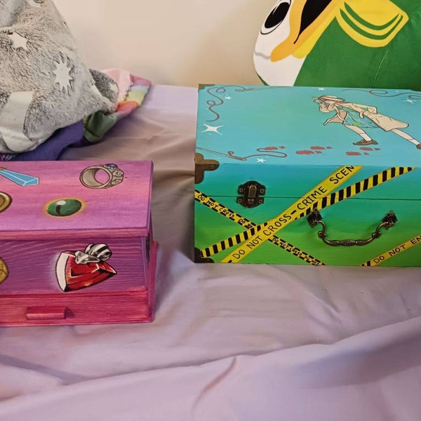 Black Light Glow Trippy Alien Stash Box / Small Rolling Makeup Jewelry ...