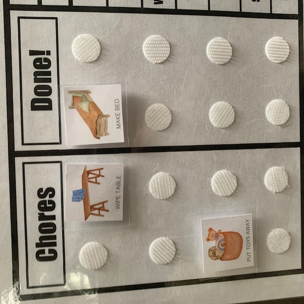 VISUAL CHORE CARDS & Charts for Kids | Responsibility Schedule ...