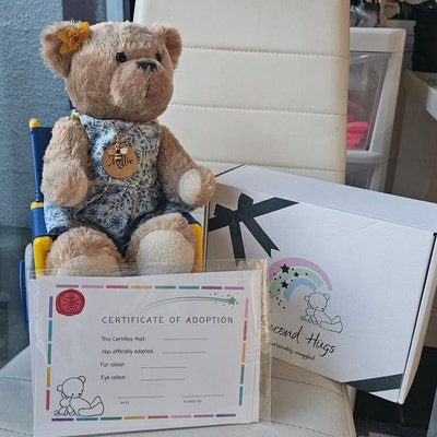 Aaron the Bear Upcycled Soft Toy by Second Hugs/cuddly Toy/ Teddy Bear ...