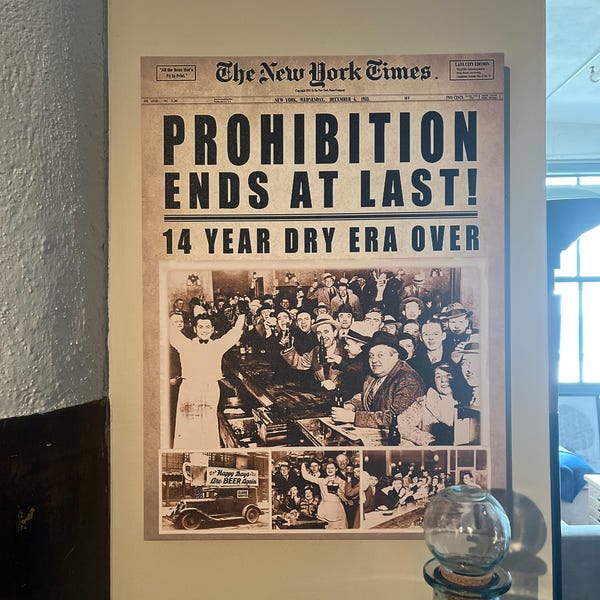 End at Last Prohibition 1933 Repeal Newspaper Art Print Portrait ...