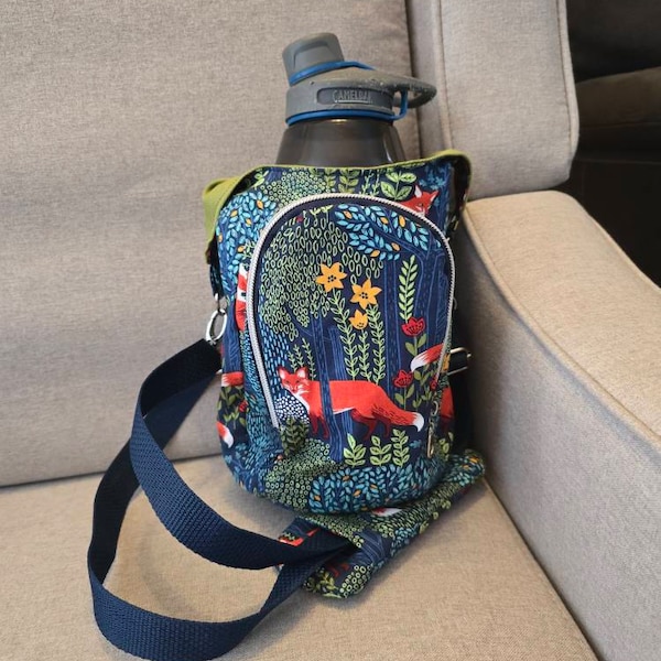 Water Bottle Sling Bag With Wallet Pocket--fox and Flora - Etsy