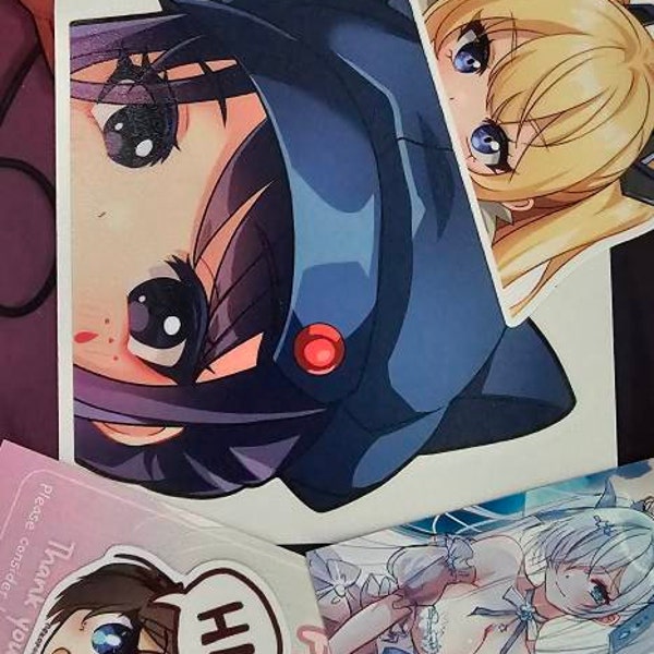 Snow White Window Peeker 6.8" Car Decal Sticker | Goddess of Victory ...