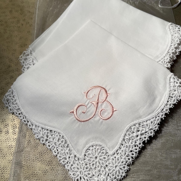 FRENCH SCRIPT FONT Embroidered Monogrammed Napkins, Hand Towels and ...