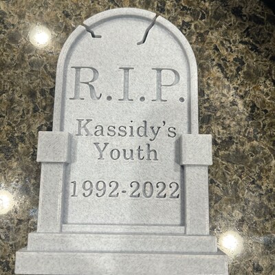 Custom Tombstone Table Décor RIP 20s 30s Birthday Cake Topper ...