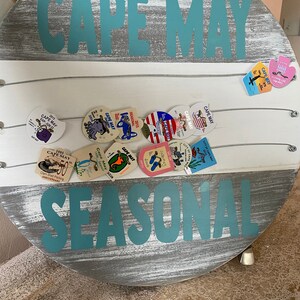 Beach Badge Display Town Name Sign Beach Badge Holder | Etsy