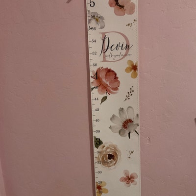 Woodland Growth Chart, Vintage Flowers Roses, Growth Chart Ruler ...