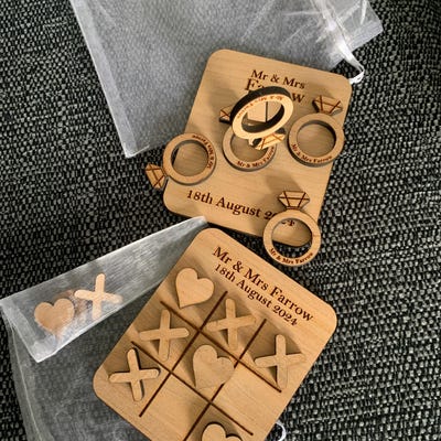 Personalised Table Top Wedding Games Wedding Favours Wedding Keepsake ...