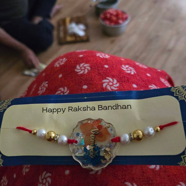 Personalized Resin Rakhi | Name Rakhi | Raksha Bandhan | Hindu Festival ...