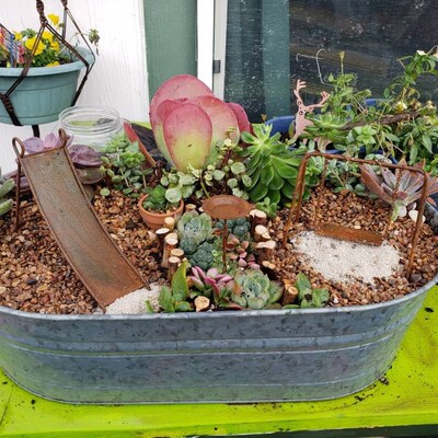 Rustic Vintage Playground Slide Miniature Fairy Garden Decor - Etsy