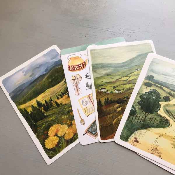 Postcard Set Landscape Postcards | A6, Mini Art Print, Postkarten ...