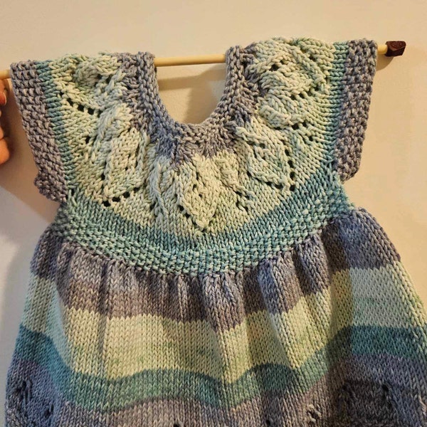 Girls Dress Knitting Pattern, Baby Dress Knitting Pattern, Toddler ...