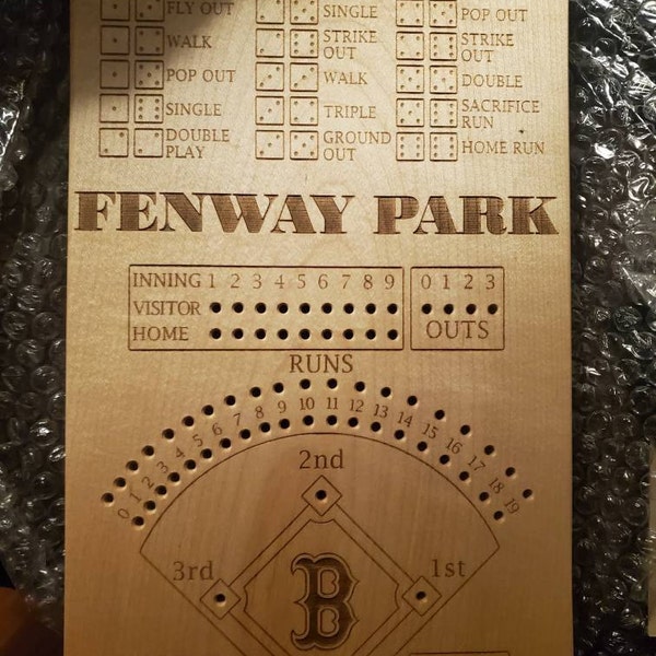 Custom Baseball Dice Board Game: Christmas Gift, Personalized, Wood ...