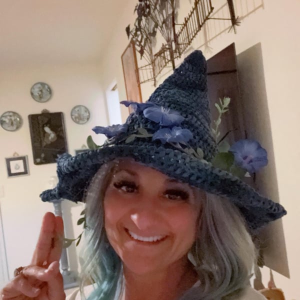 Lace Bat and Bone Witch Hat, Full Moon Night Witch Hat, Felted Tall ...