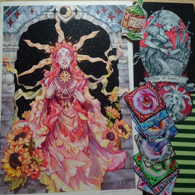 Unframed Picses Zodiac Print. Zodiac. Pisces. Witch Home Decor. Gothic ...