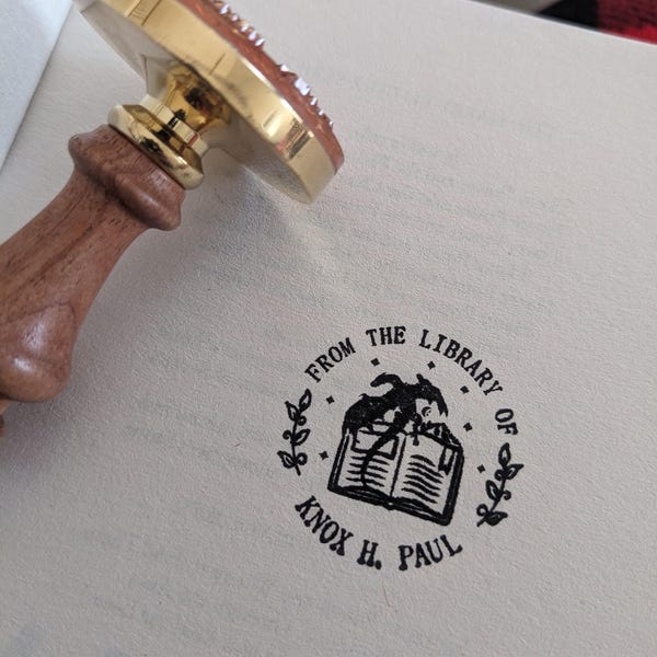 Personalized Book Stamp, Library Stamp, Self Inking Library Stamp, From ...
