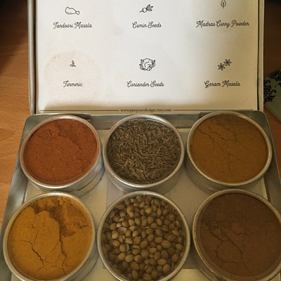 Indian Spice Kit the Flavors of India at Home Gift Set of 6 Containers ...