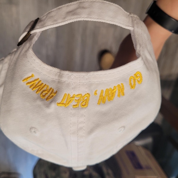 Add Name or Text to Back or Side of Baseball Cap,back of Hat Embroidery ...