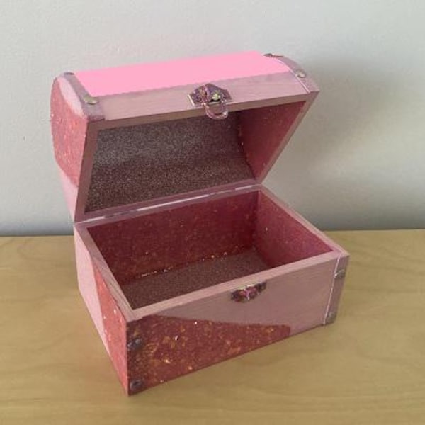 Mermaid Blue Treasure Chest: Handcrafted Wooden Keepsake Box - Etsy